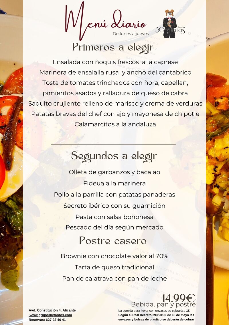 30 y Tantos Teatro Principal - Alicante/Alacant | Española cocina cerca ...