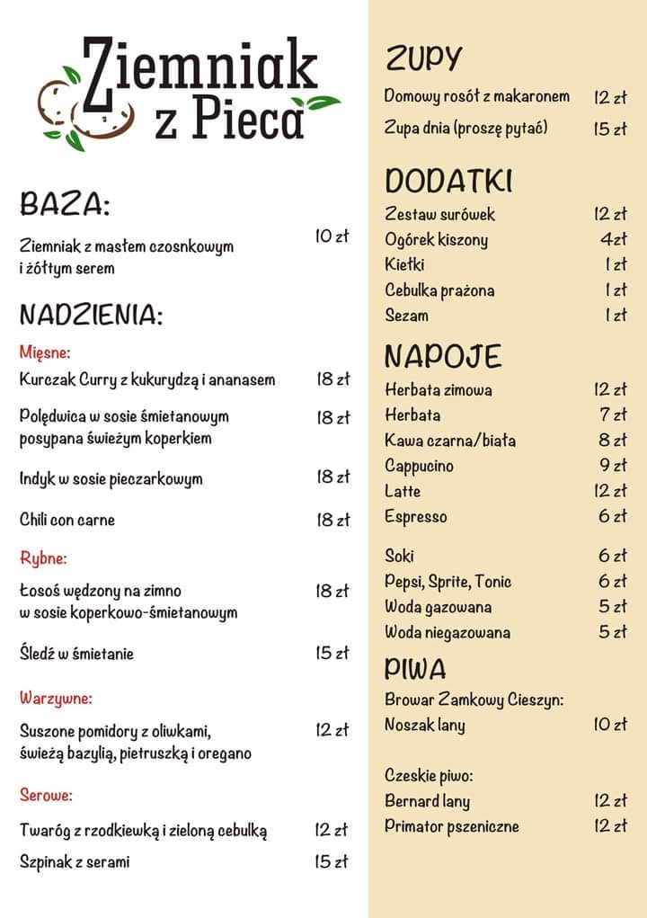 Ziemniak z Pieca - Ustroń | Polish cuisine near me