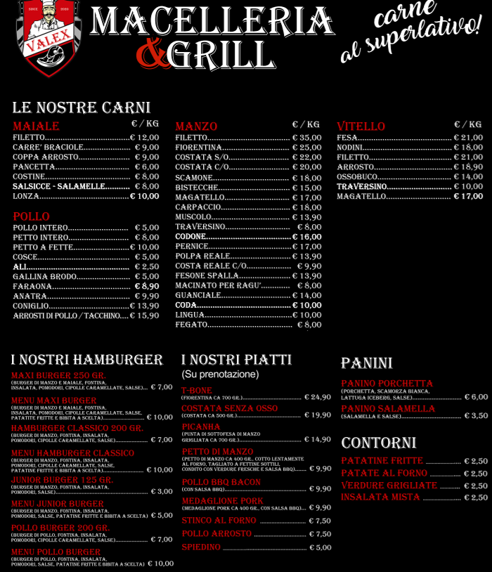 Macelleria Grill Valex - Butcher San Giorgio Piacentino | English ...