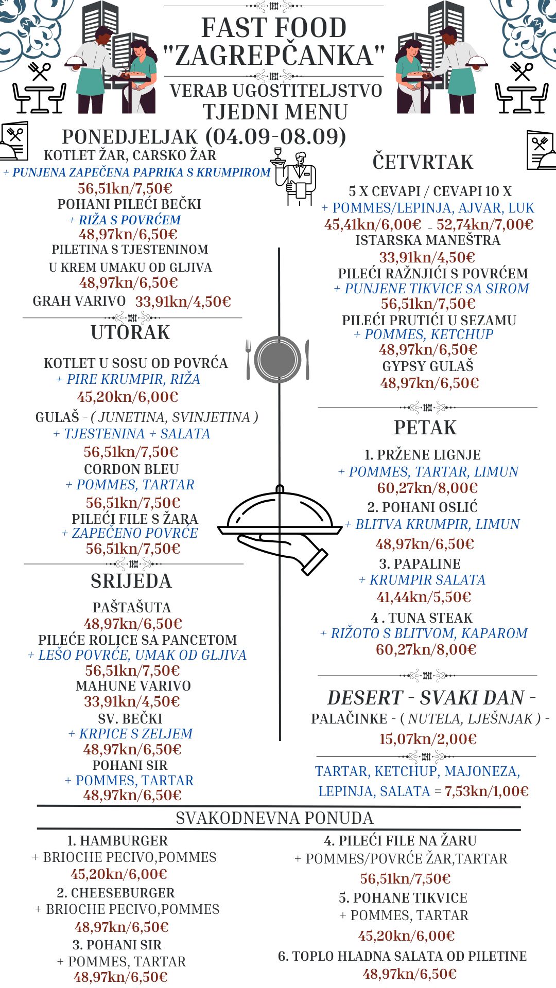 FAST FOOD ZAGREPČANKA - Zagreb | Canteen near me | Book now