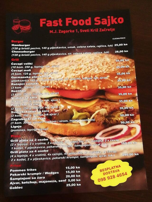 Fast Food "Sajko" - Štrucljevo | Diner near me