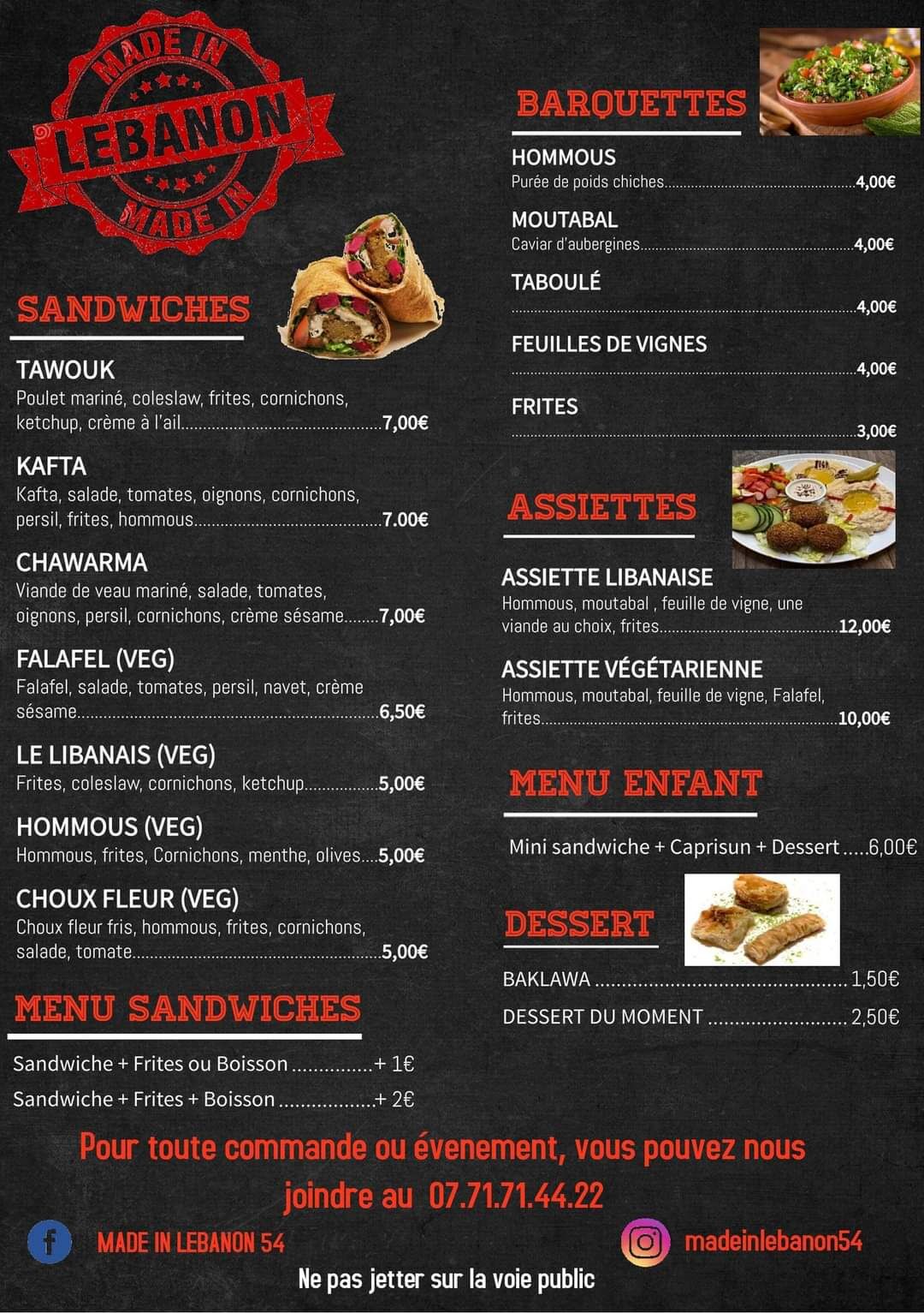 MADE IN LEBANON - VARANGEVILLE | Lebanese cuisine near me